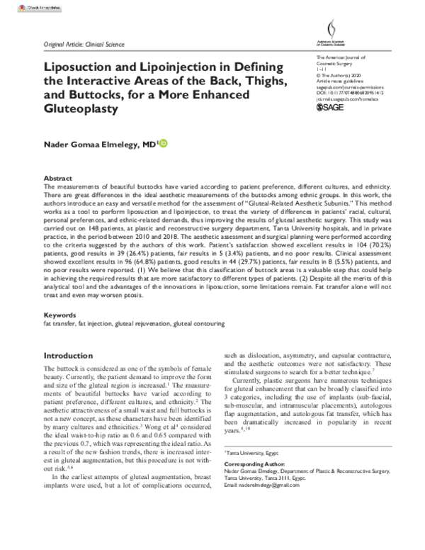 (PDF) Liposuction and Lipoinjection in Defining the Interactive Areas ...