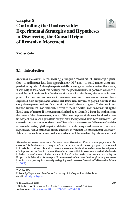 (PDF) Controlling the Unobservable: Experimental Strategies and Hypotheses in Discovering the ...