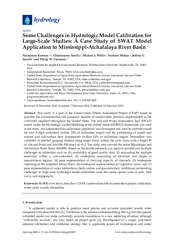 Pdf Some Challenges In Hydrologic Model Calibration For Large Scale