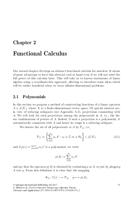 (PDF) Functional Calculus