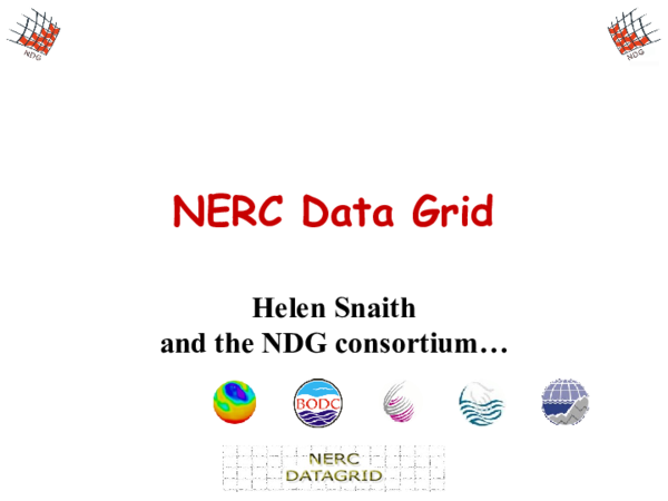 (PPT) NERC Data Grid | Helen Snaith - Academia.edu
