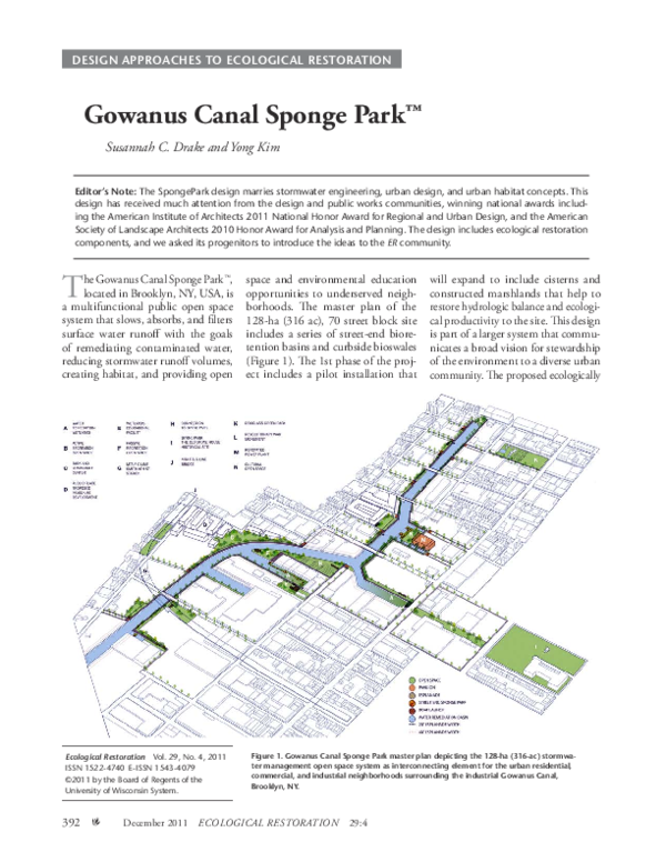 (PDF) Gowanus Canal Sponge Park