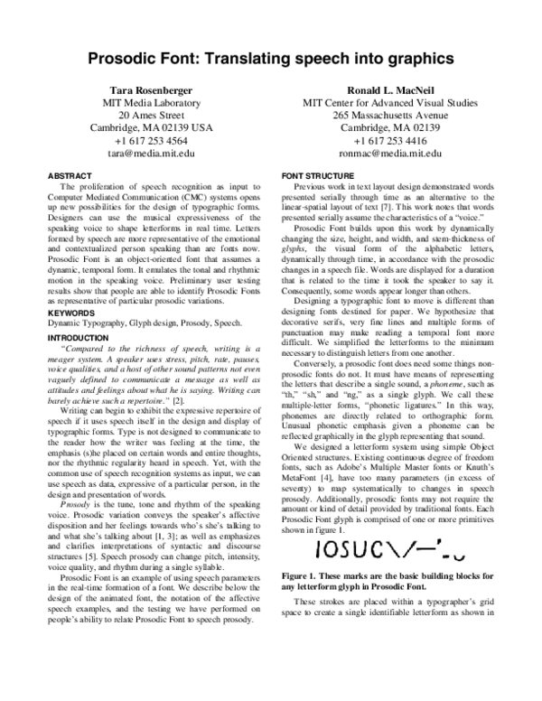 (PDF) Prosodic font