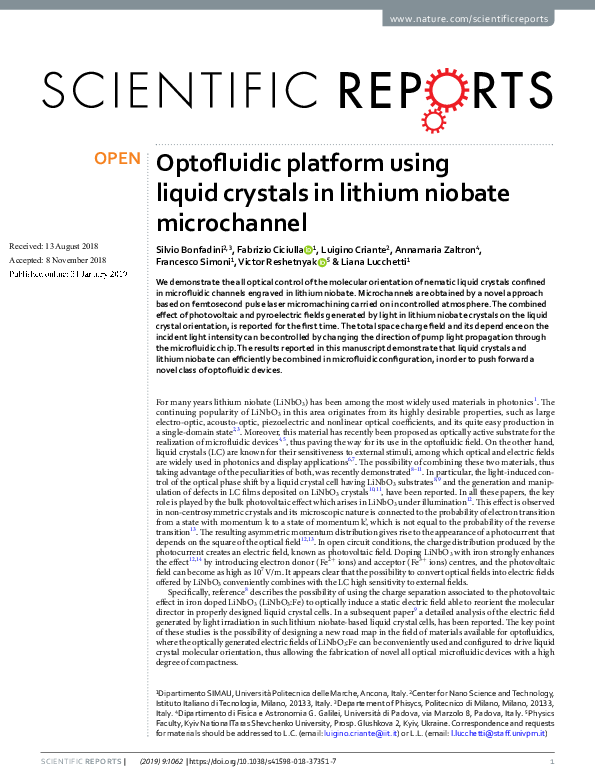 (PDF) Optofluidic platform using liquid crystals in lithium niobate ...