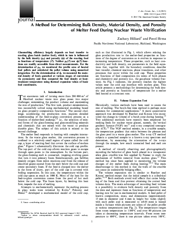 (PDF) A Method for Determining Bulk Density, Material Density, and ...