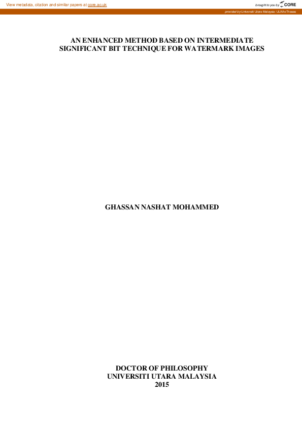 (PDF) Enhanced ISB Technique for Image Watermarking