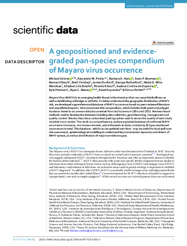 (PDF) A geopositioned and evidence-graded pan-species compendium of ...