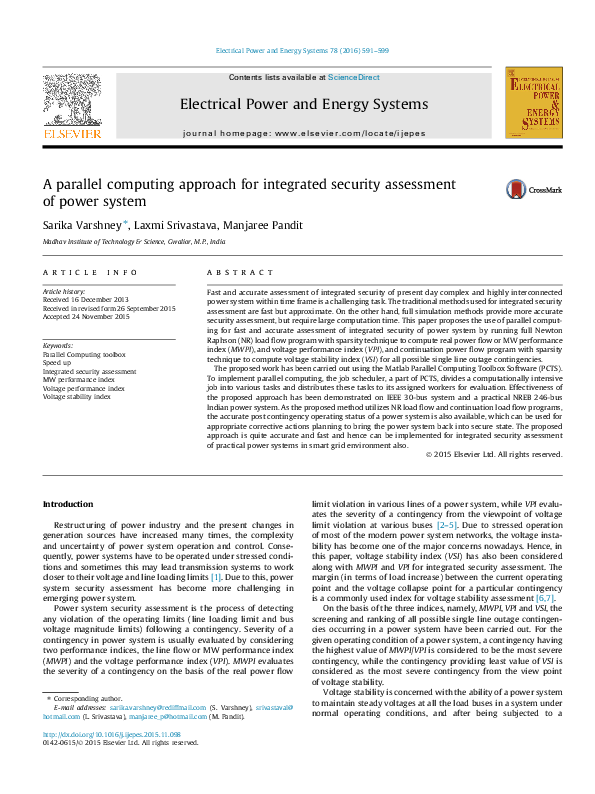 (PDF) A parallel computing approach for integrated security assessment ...