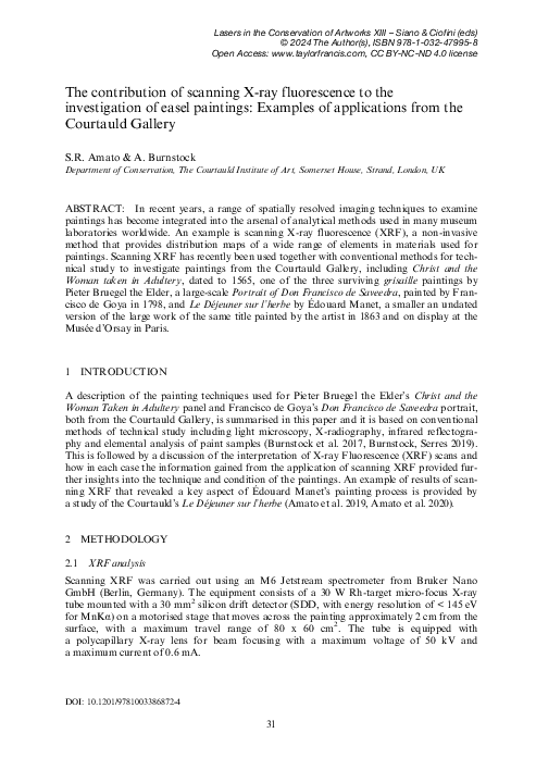 (PDF) The contribution of scanning X-ray fluorescence to the ...