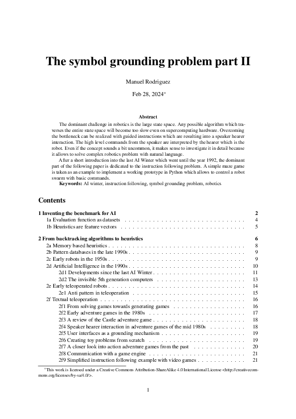 (PDF) The symbol grounding problem part II
