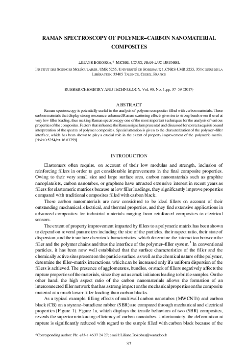 (PDF) Raman Spectroscopy of Polymer–Carbon Nanomaterial Composites