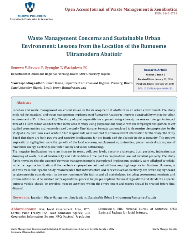 (PDF) Committed to Create Value for Researchers Waste Management ...