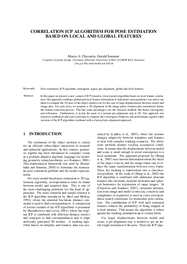 Pdf Correlation Icp Algorithm For Pose Estimation Based On Local And Global Features Gerald