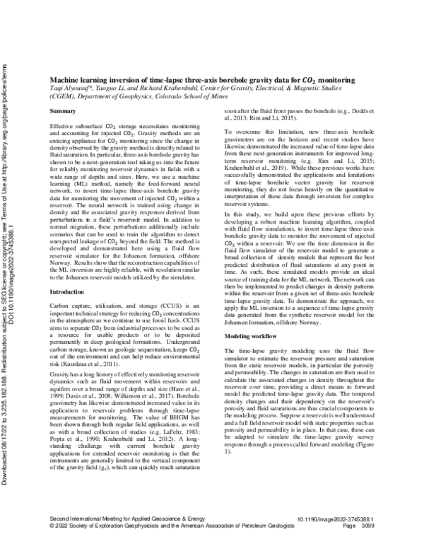 (PDF) Machine learning inversion of time-lapse three-axis borehole ...