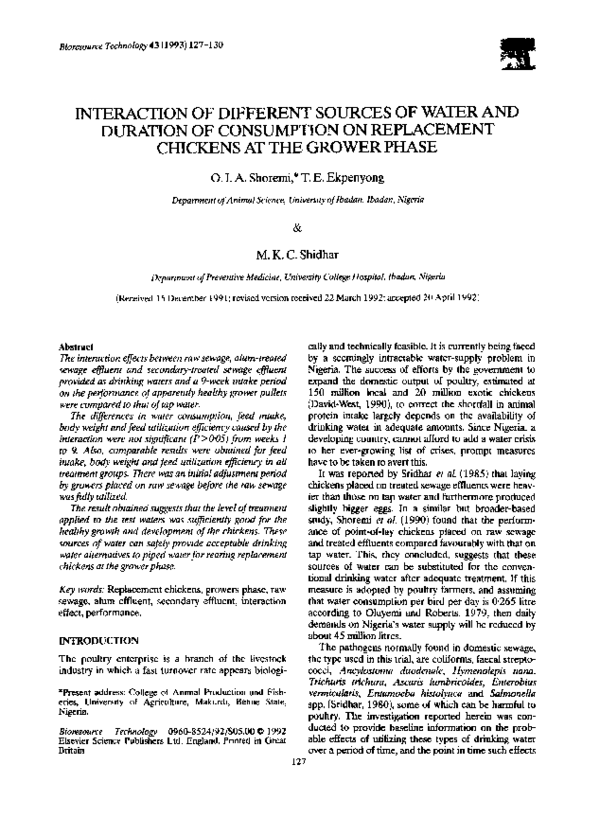 (PDF) Interaction of different sources of water and duration of ...