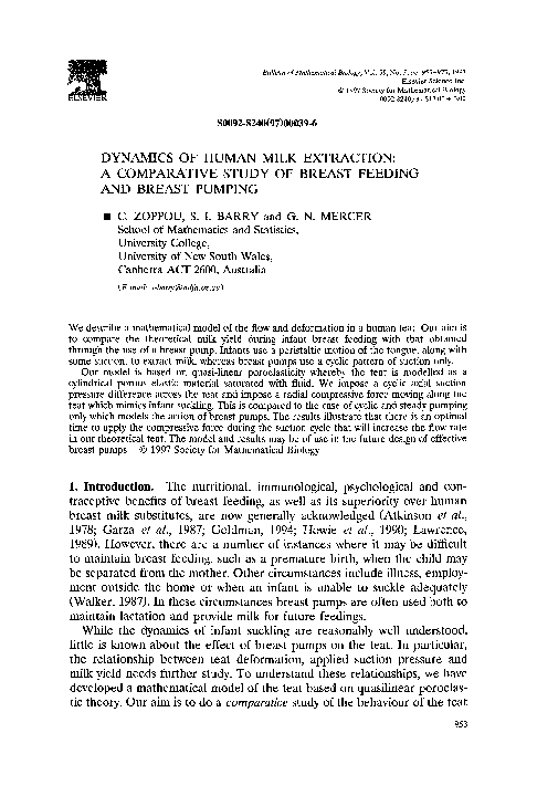 (PDF) Dynamics of human milk extraction: A comparative study of breast ...