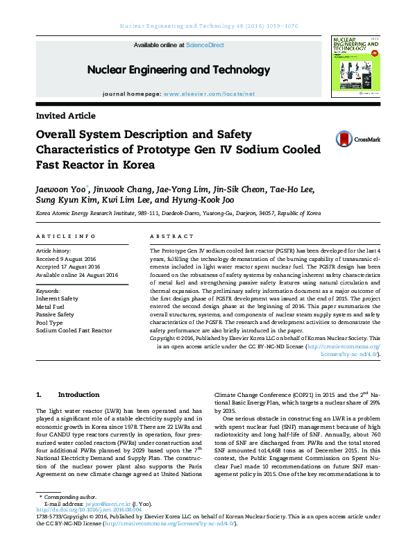 (PDF) Overall System Description and Safety Characteristics of ...