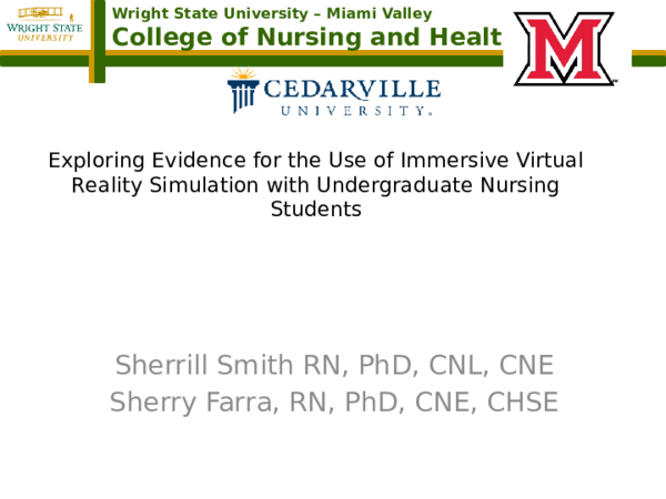 (PDF) Exploring Evidence for the Use of Immersive Virtual Reality ...