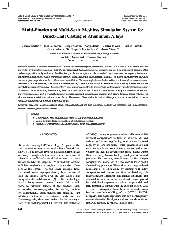 (PDF) Multi-Physics and Multi-Scale Meshless Simulation System for Direct-Chill Casting of ...