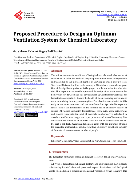(PDF) Proposed Procedure to Design an Optimum Ventilation System for ...