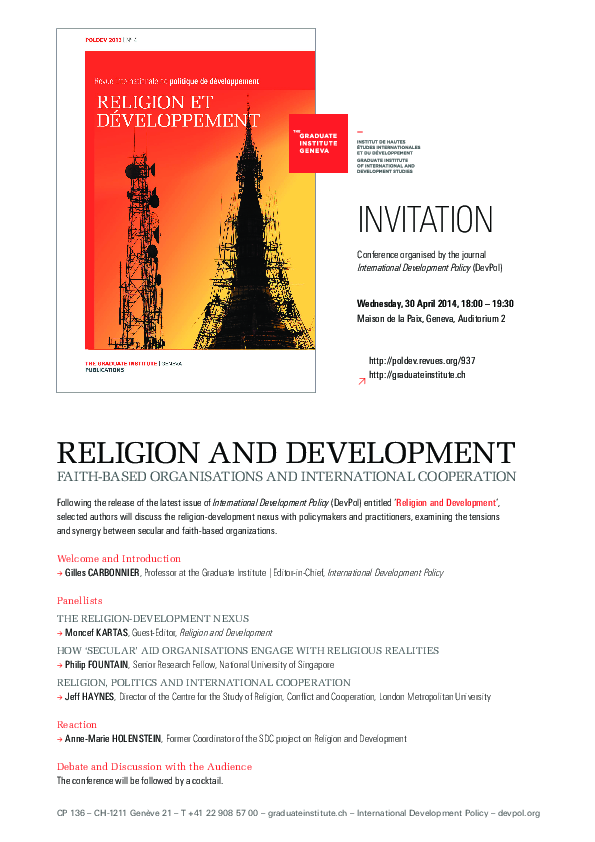 (PDF) Religion and Development