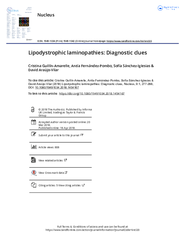(PDF) Lipodystrophic laminopathies: Diagnostic clues | David Araujo ...