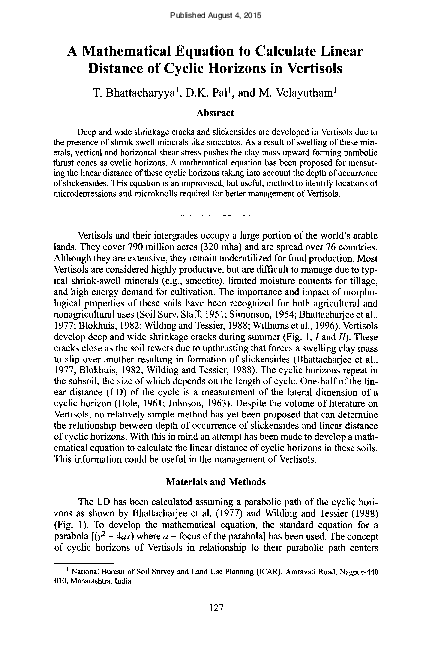 (PDF) A Mathematical Equation to Calculate Linear Distance of Cyclic ...
