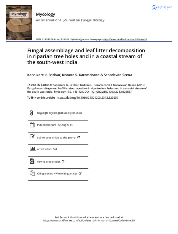 (PDF) Fungal assemblage and leaf litter decomposition in riparian tree ...