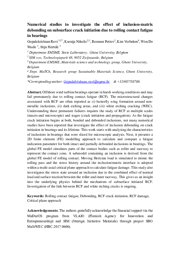 (PDF) Numerical studies to investigate the effect of inclusion-matrix ...
