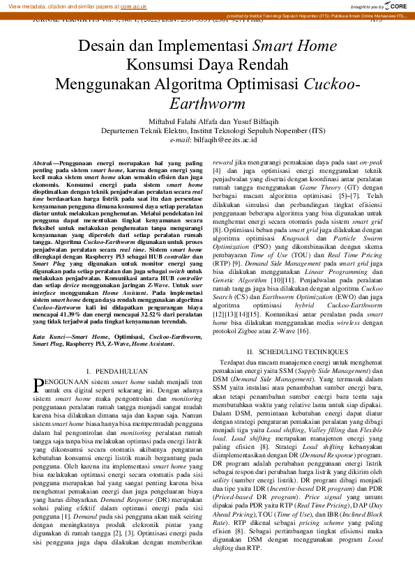 (PDF) Desain dan Implementasi Smart Home Konsumsi Daya Rendah ...