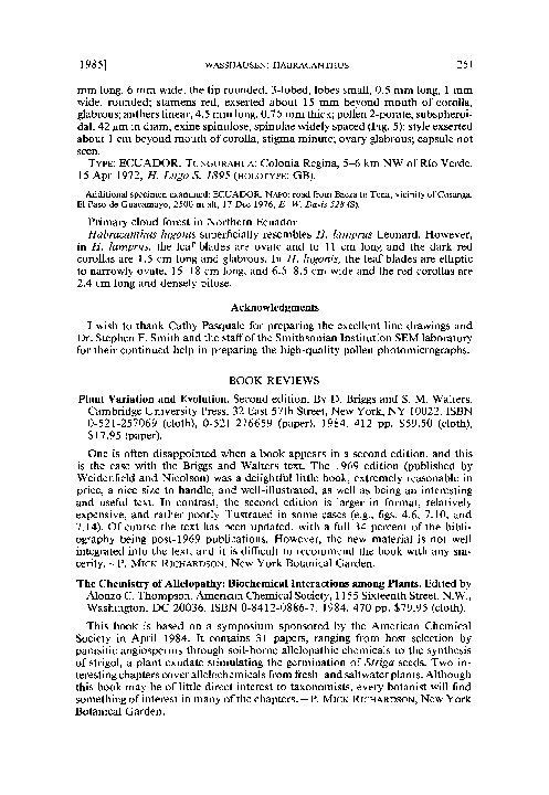 (PDF) Plant Variation and Evolution