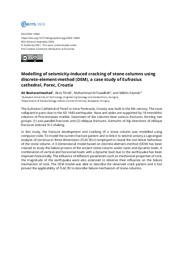(PDF) Modelling of seismicity-induced cracking of stone columns using discrete-element-method ...