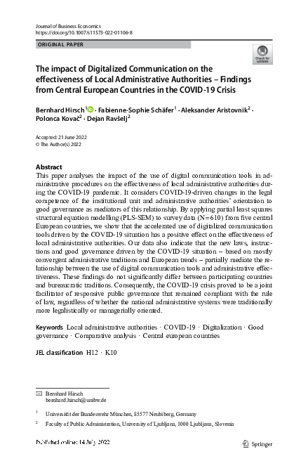 (PDF) The impact of Digitalized Communication on the effectiveness of ...