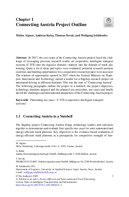 (PDF) Connecting Austria Project Outline