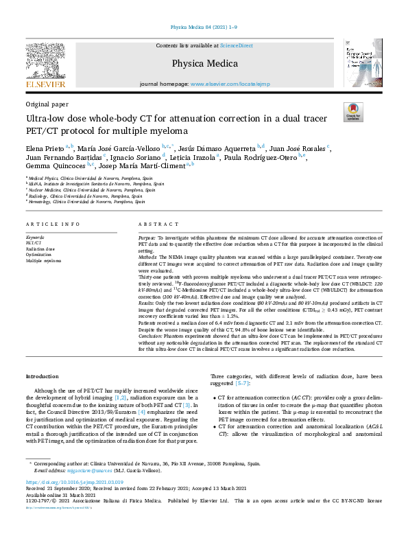 (PDF) Ultra-low dose whole-body CT for attenuation correction in a dual ...
