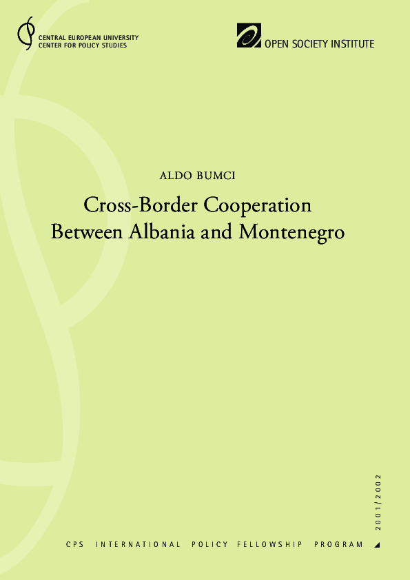 (PDF) Cross-border cooperation between Albania and Montenegro