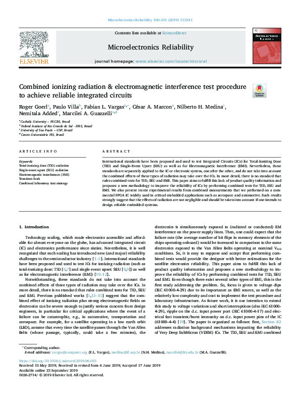 (PDF) Combined ionizing radiation & electromagnetic interference test ...