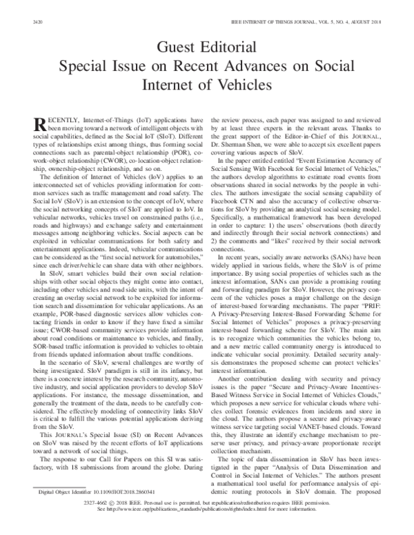 (PDF) Guest Editorial Special Issue on Recent Advances on Social ...
