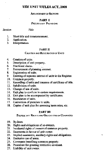 (PDF) UNIT TITLES ACT