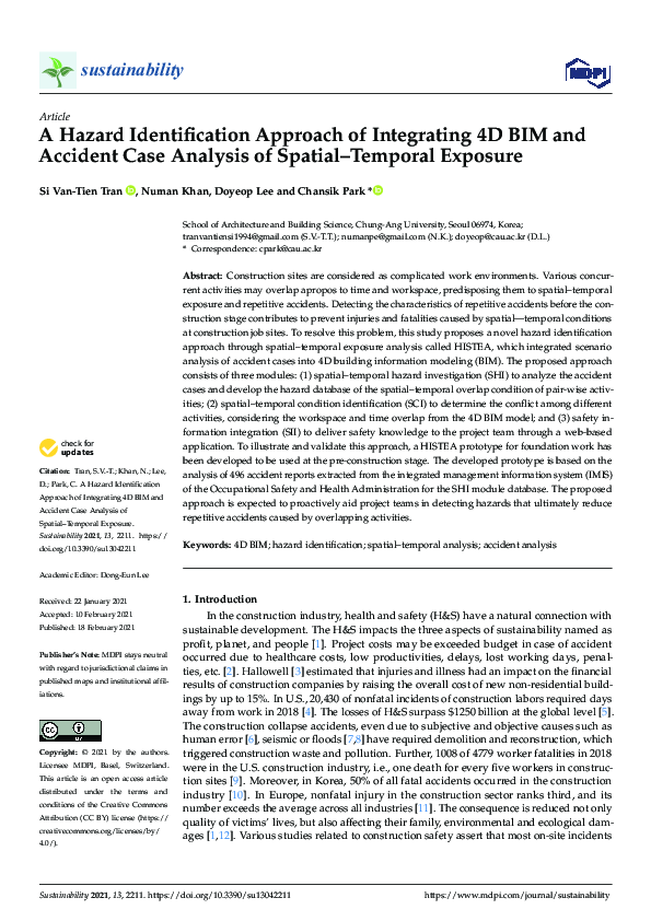 (PDF) A Hazard Identification Approach of Integrating 4D BIM and Accident Case Analysis of ...