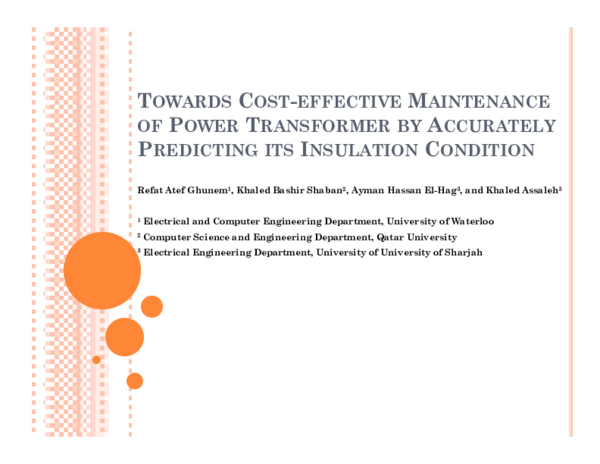 (PDF) Towards cost-effective maintenance of power transformer by accurately predicting its ...