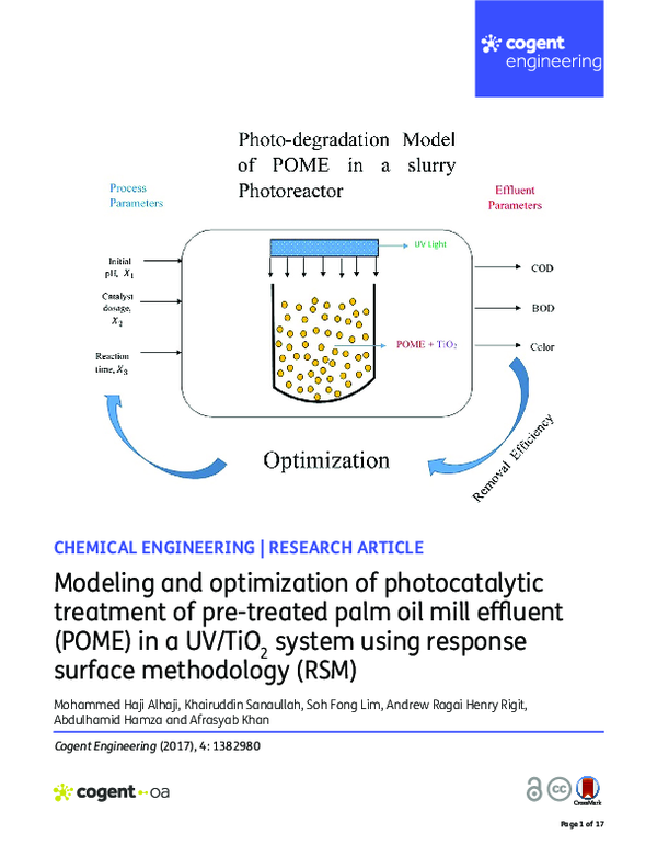 (PDF) Modeling and optimization of photocatalytic treatment of landfill leachate using tungsten ...