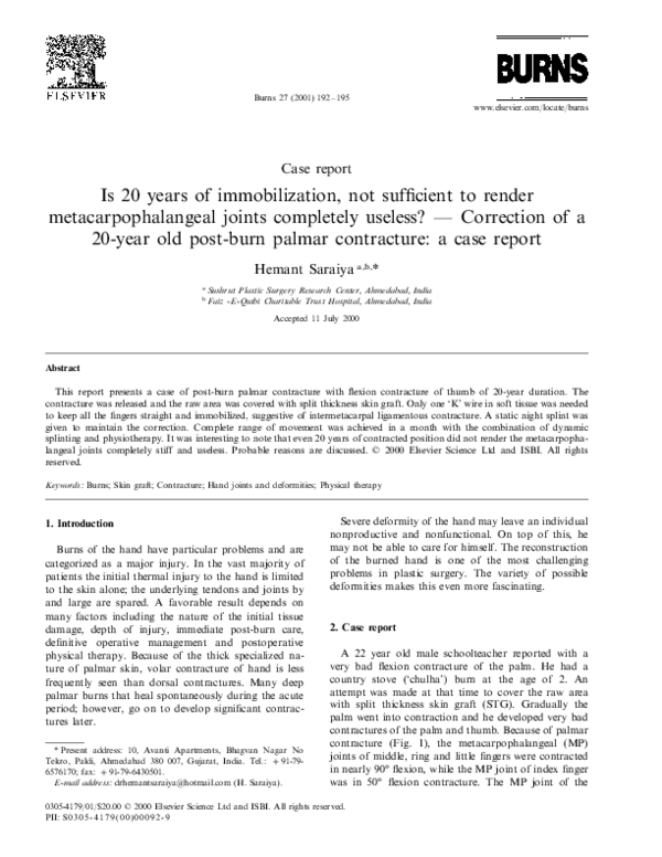 (PDF) Is 20 years of immobilization, not sufficient to render ...