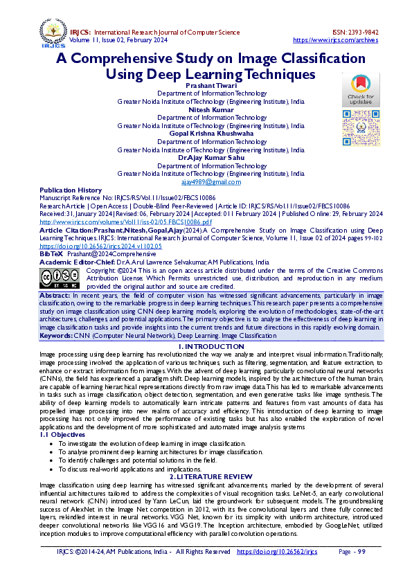 (PDF) Comprehensive Study on Image Using Deep Learning Techniques