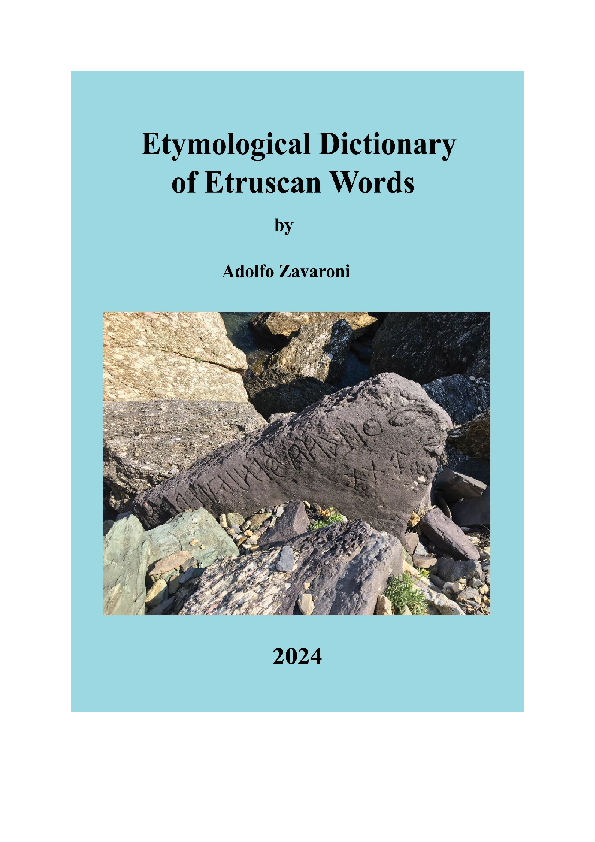 (PDF) Etymological Dictionary of Etruscan Words, revised and updated ...