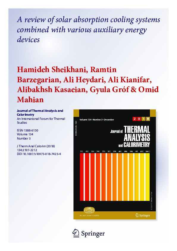 (PDF) A review of solar absorption cooling systems combined with ...