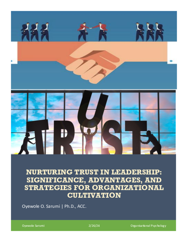 (PDF) NURTURING TRUST IN LEADERSHIP-SIGNIFICANCE......AND STRATEGIES ...