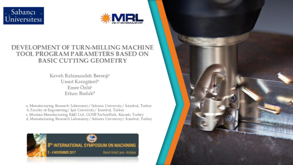 (PDF) Development of turn-milling machine tool program parameters based ...