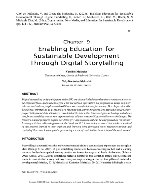 (PDF) Enabling Education for Sustainable Development Through Digital ...