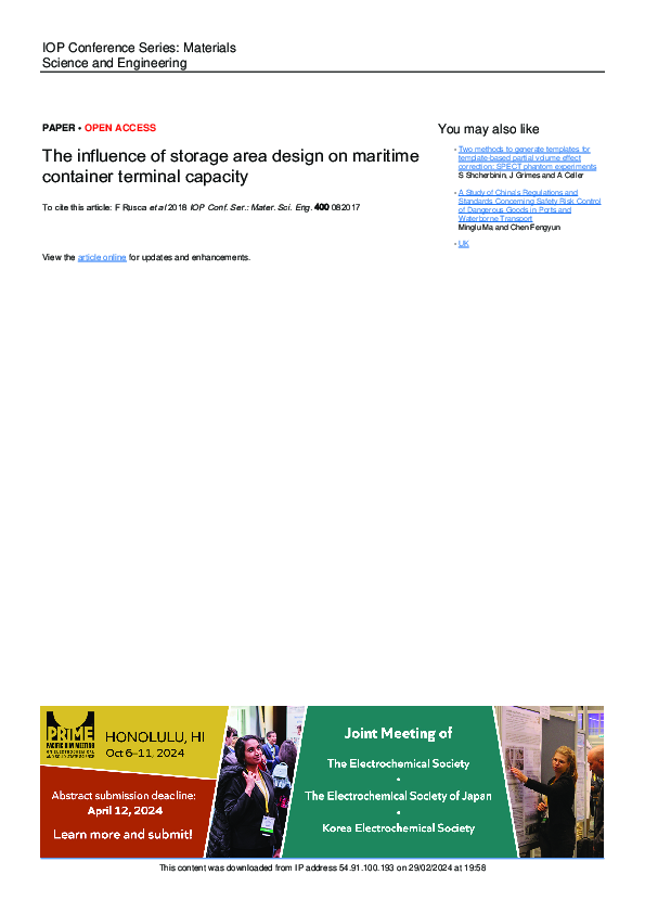 (PDF) The influence of storage area design on maritime container ...